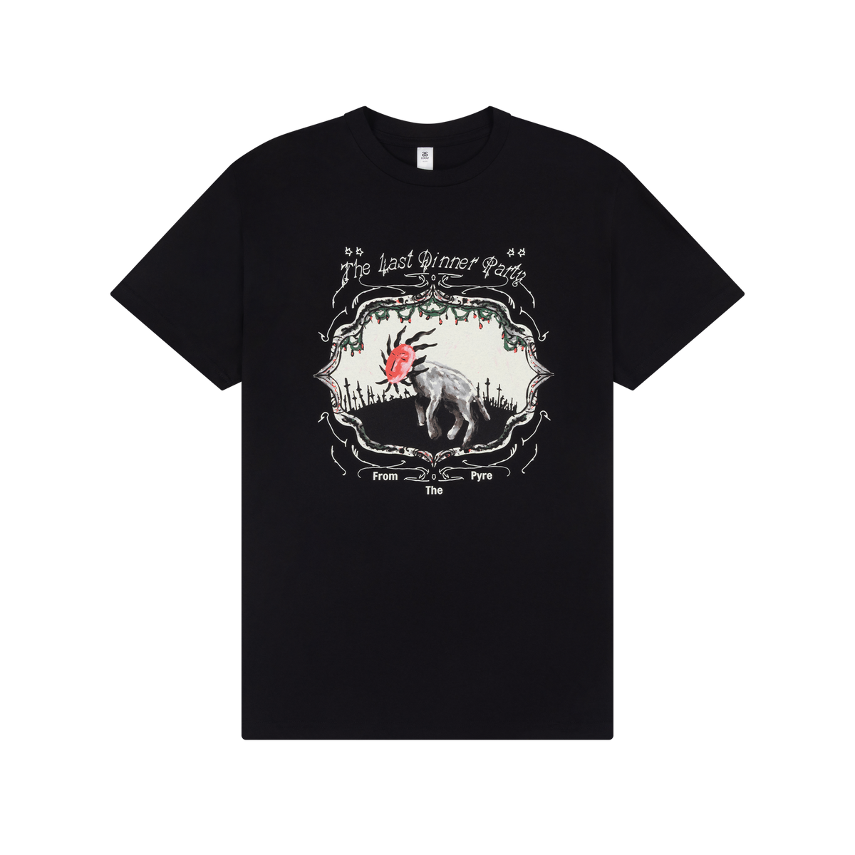 From The Pyre Mask Black T-Shirt - The Last Dinner Party